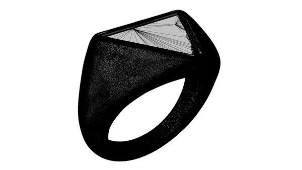 Gold Triangle Signet Ring 3D model - TurboSquid 2022698