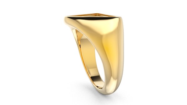Gold Triangle Signet Ring 3D model - TurboSquid 2022698