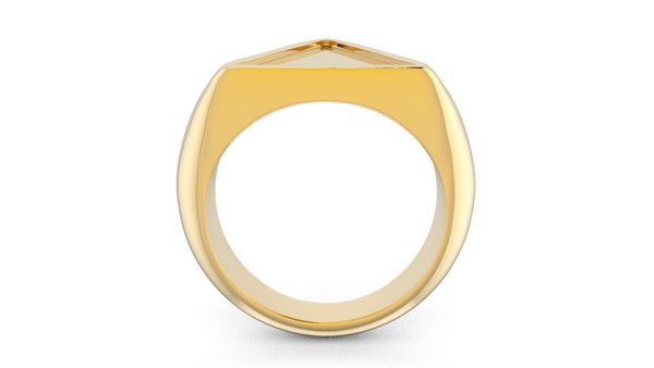 Gold Triangle Signet Ring 3D model - TurboSquid 2022698