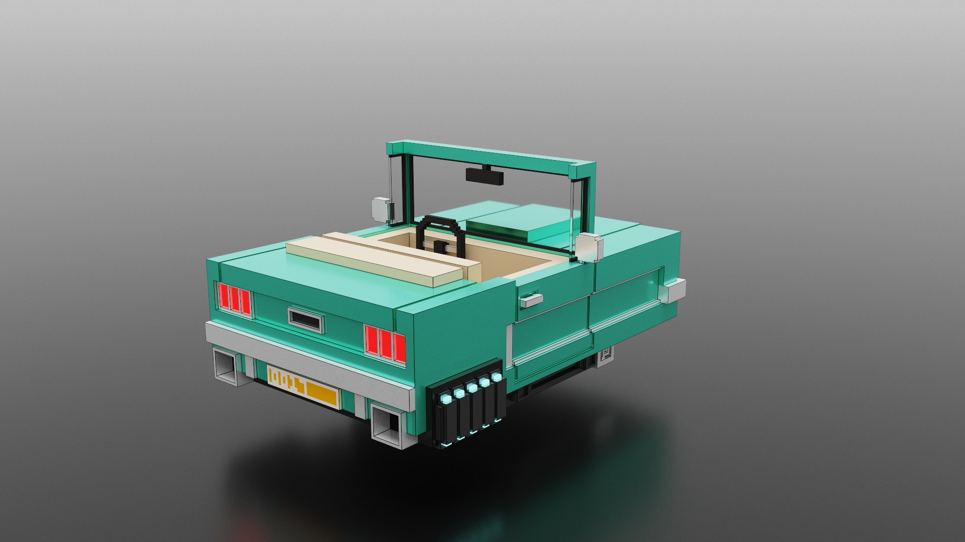Voxel 3D Model 0017 Cute Flying Car Model - TurboSquid 1989777