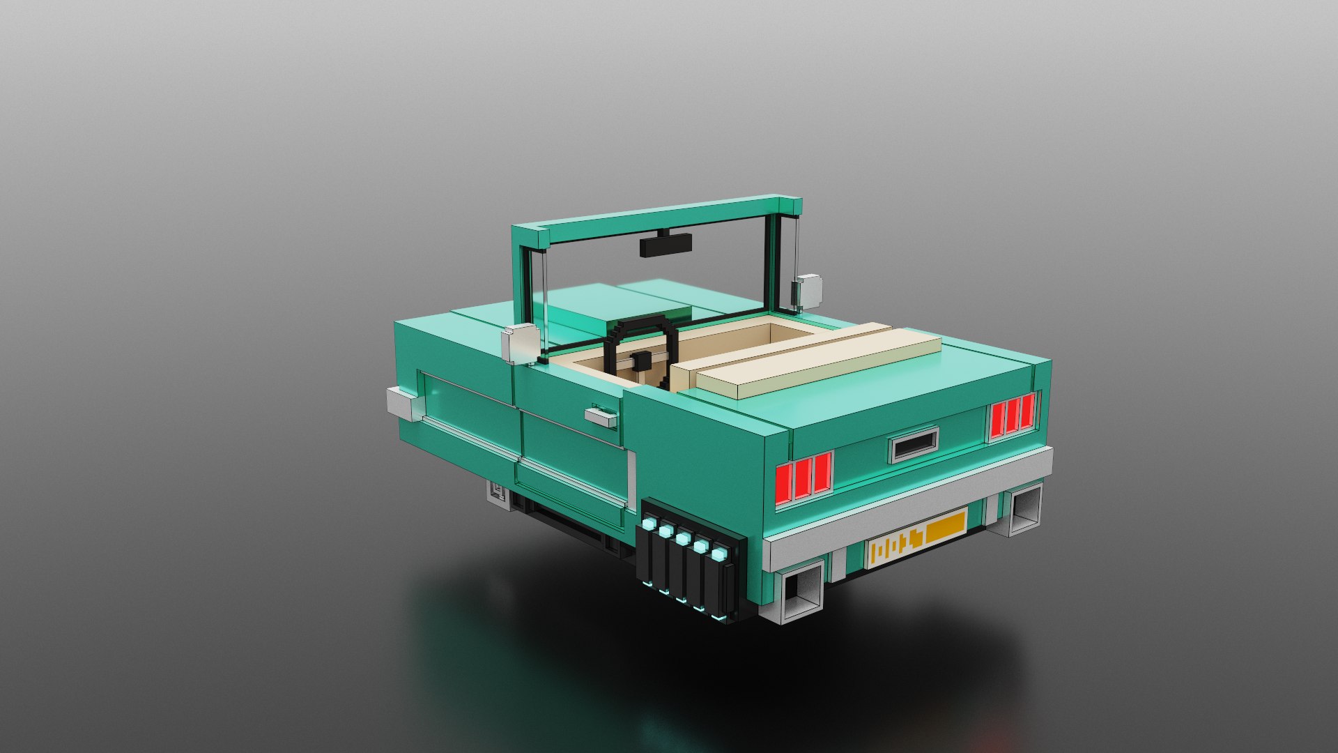 Voxel 3D Model 0017 Cute Flying Car Model - TurboSquid 1989777