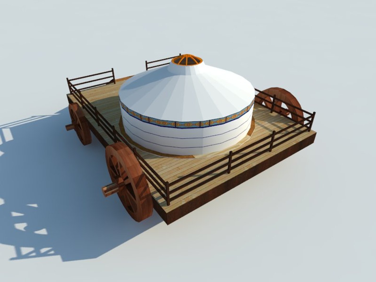 Nomads Yurt Wheels 3d 3ds