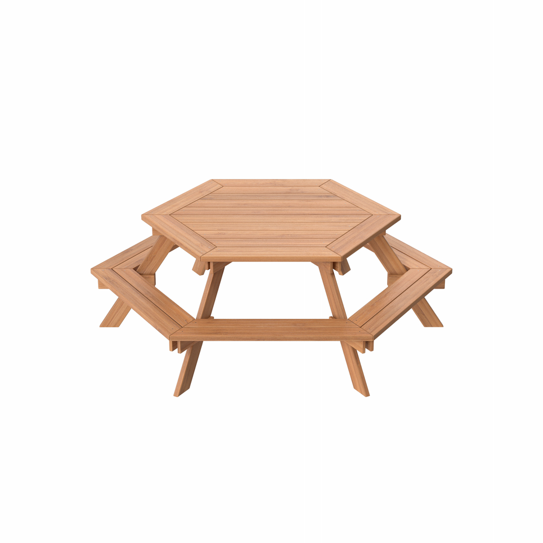 Wooden Picnic Table 3D model - TurboSquid 2034923