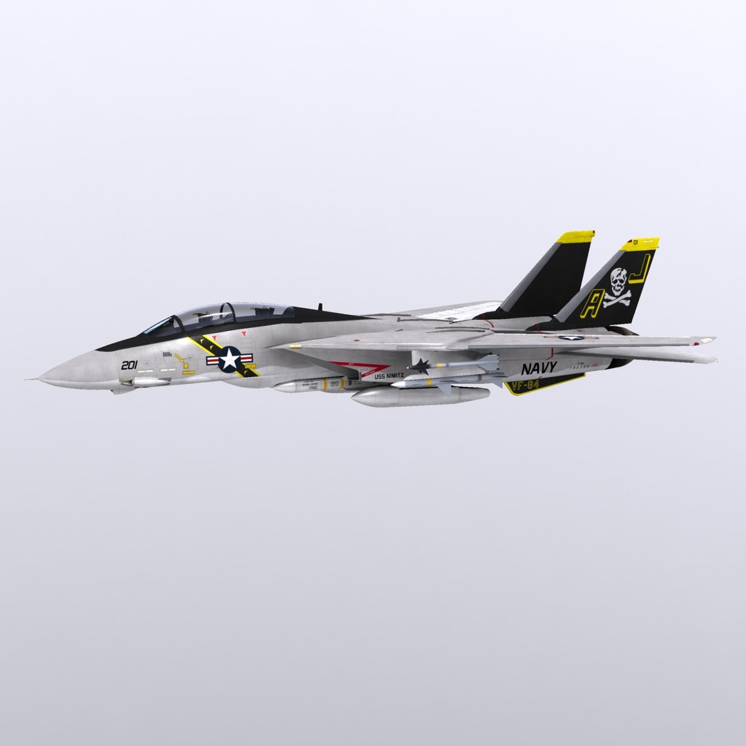 f-14 fighter jet vf-84 3d model