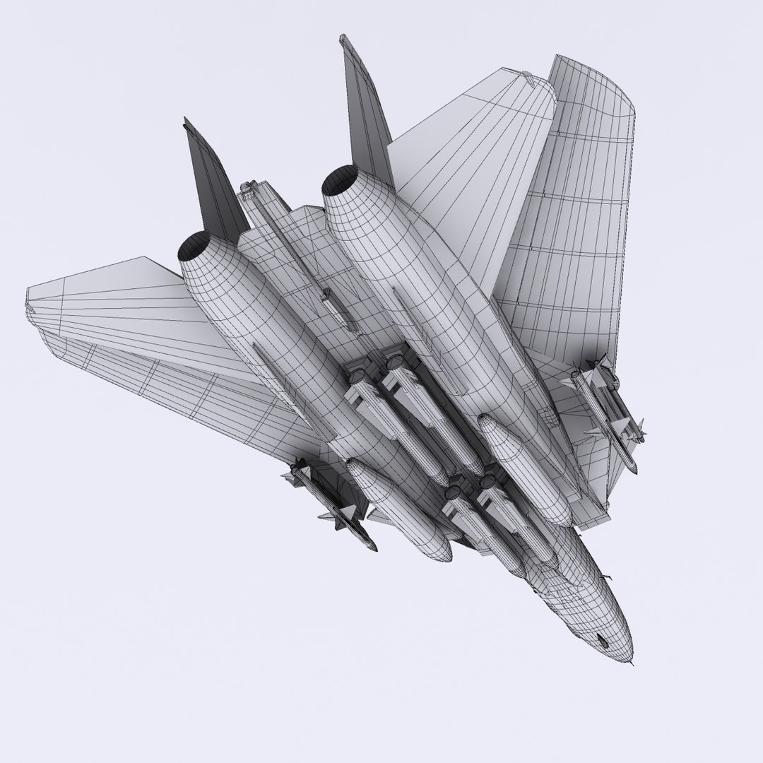 f-14 fighter jet vf-84 3d model