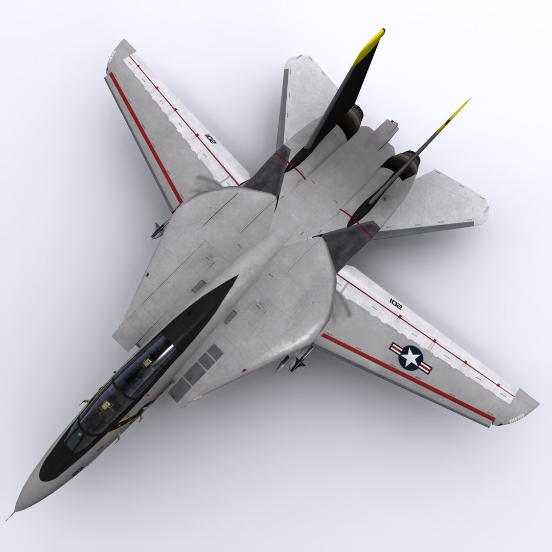 F-14 Fighter Jet Vf-84 3d Model