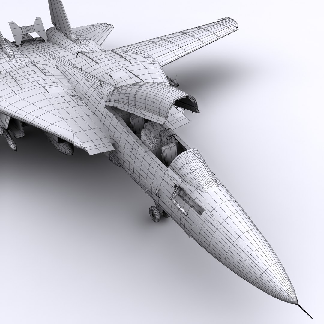 f-14 fighter jet vf-84 3d model