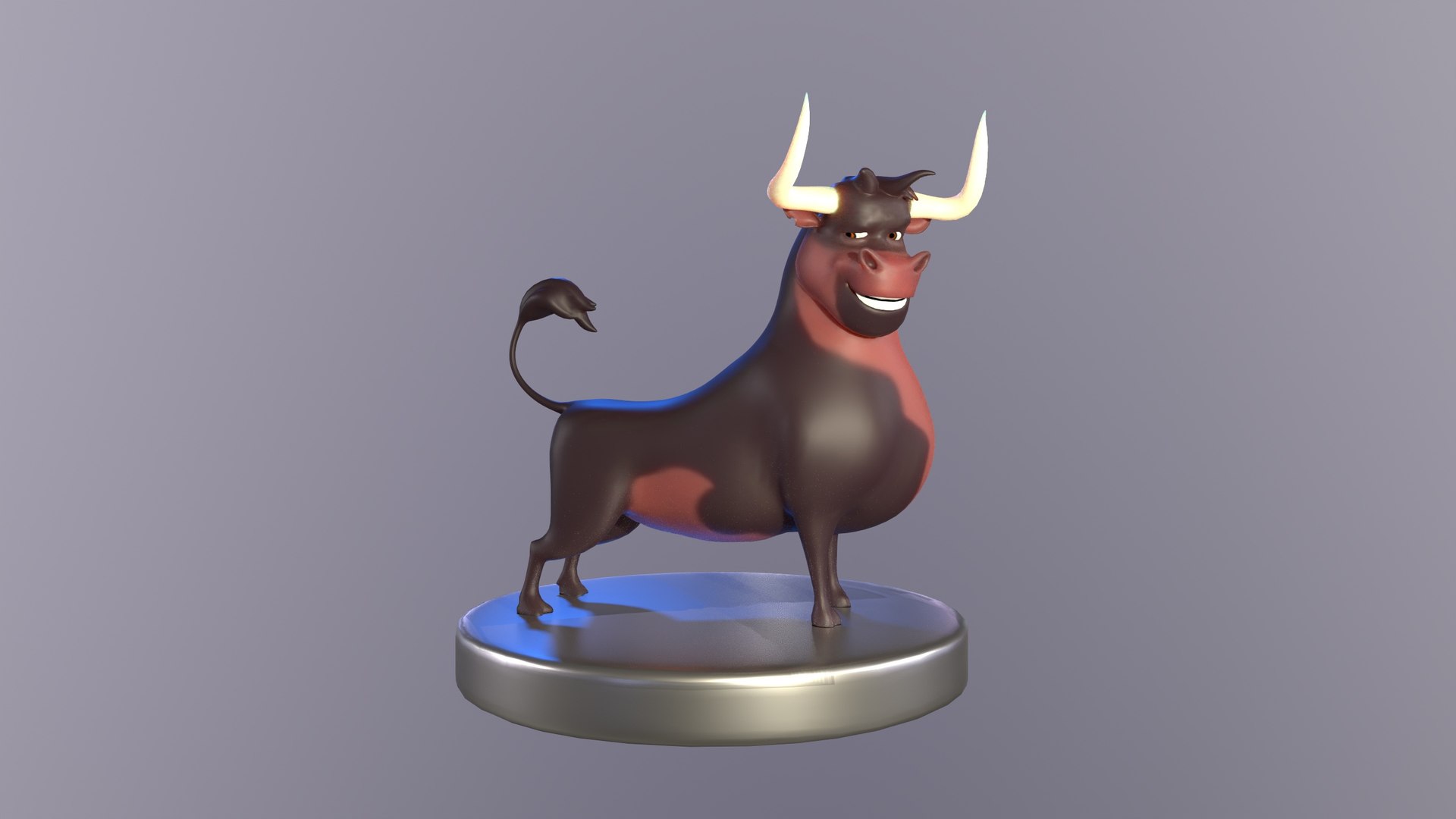 3D Model Cartoon Ox - TurboSquid 1698418