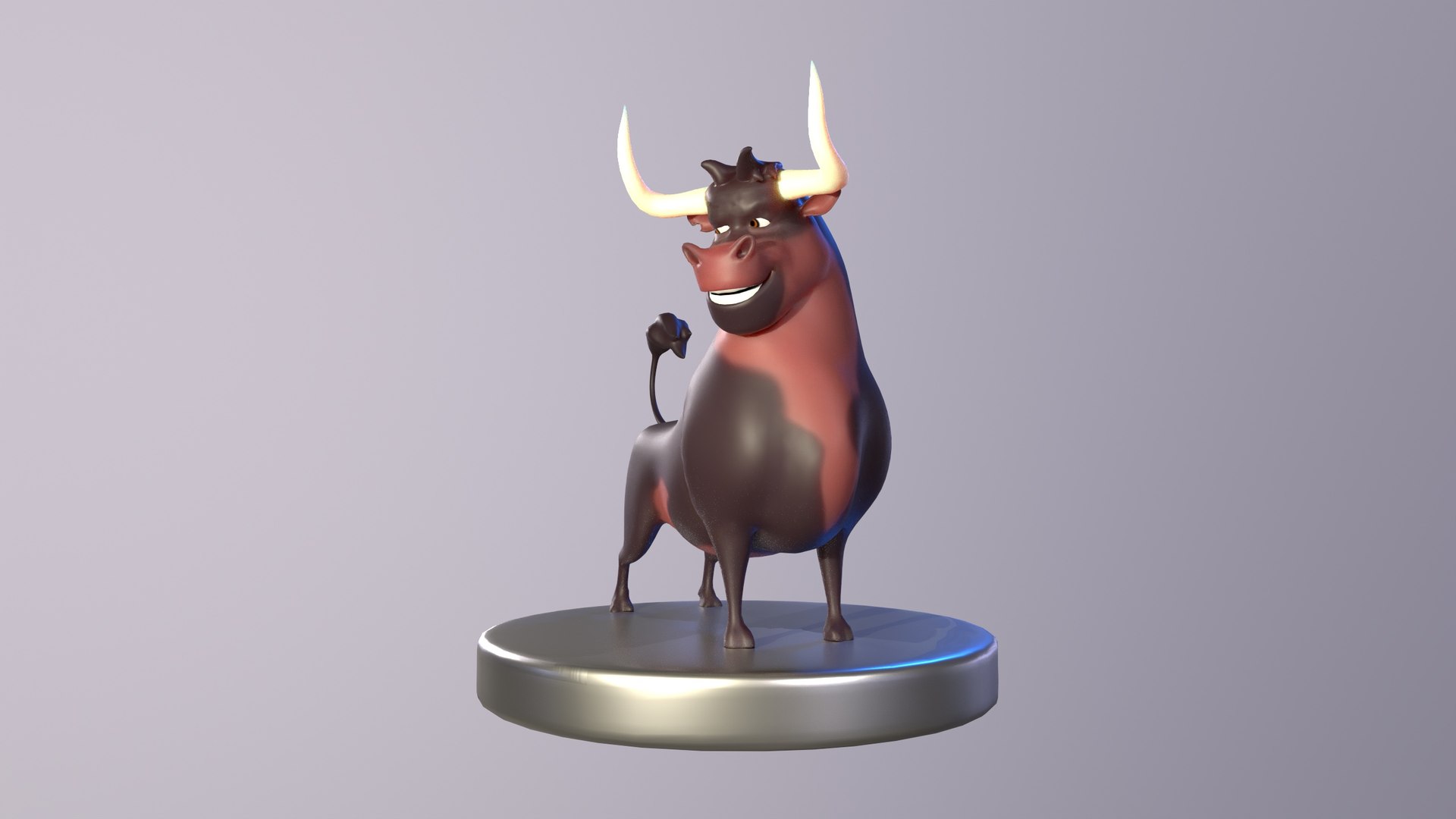 3D Model Cartoon Ox - TurboSquid 1698418