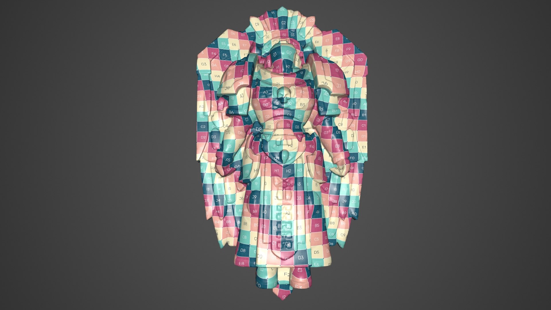 3D Warrior Angel Relief 4 Textured - TurboSquid 2224462