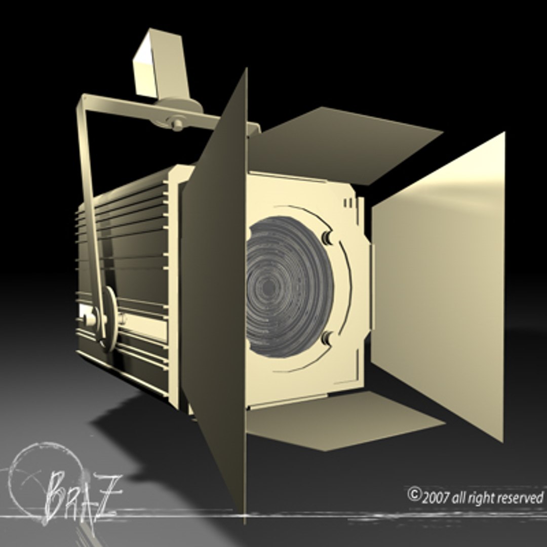 3d Stage Light Fresnel Lens Model
