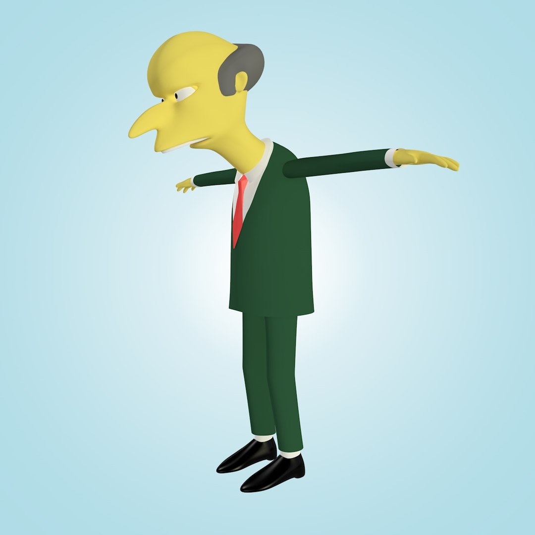 Mr Burns Simpsons Character 3d 3ds