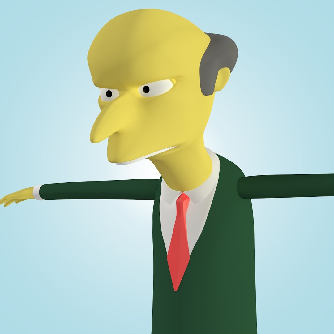 Mr Burns Simpsons Character 3d 3ds