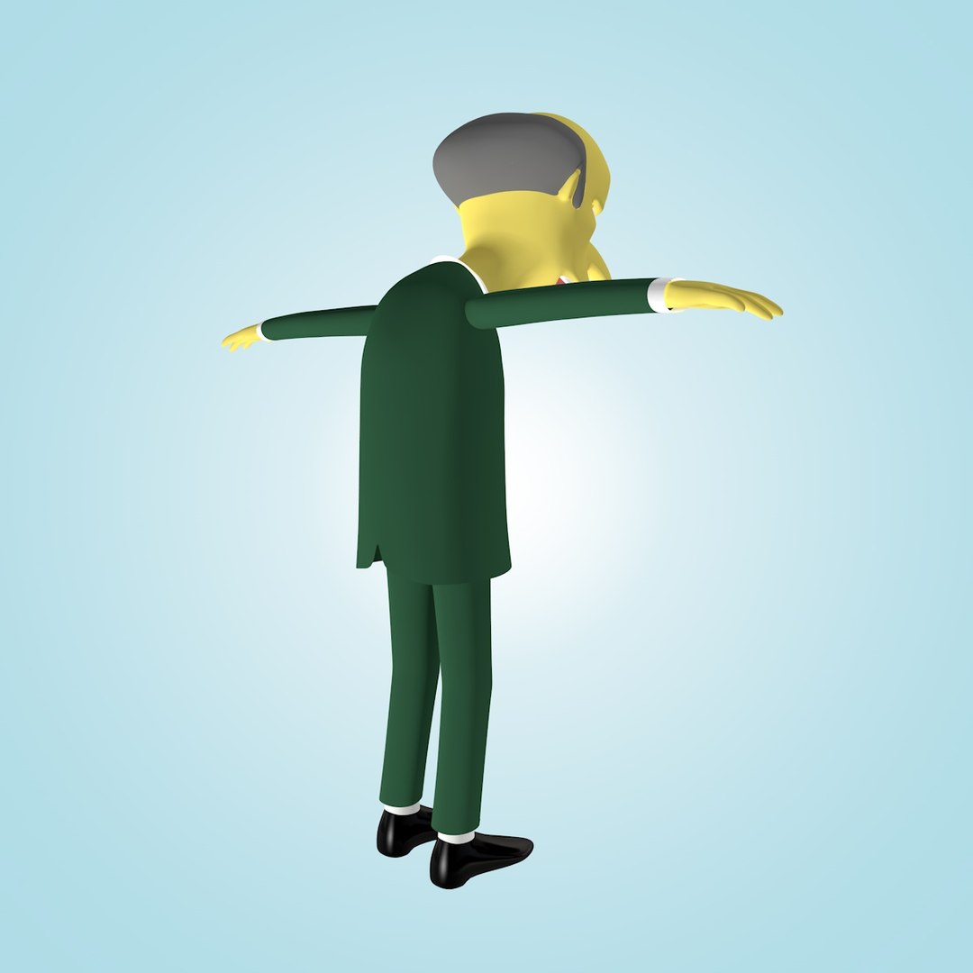 Mr Burns Simpsons Character 3d 3ds