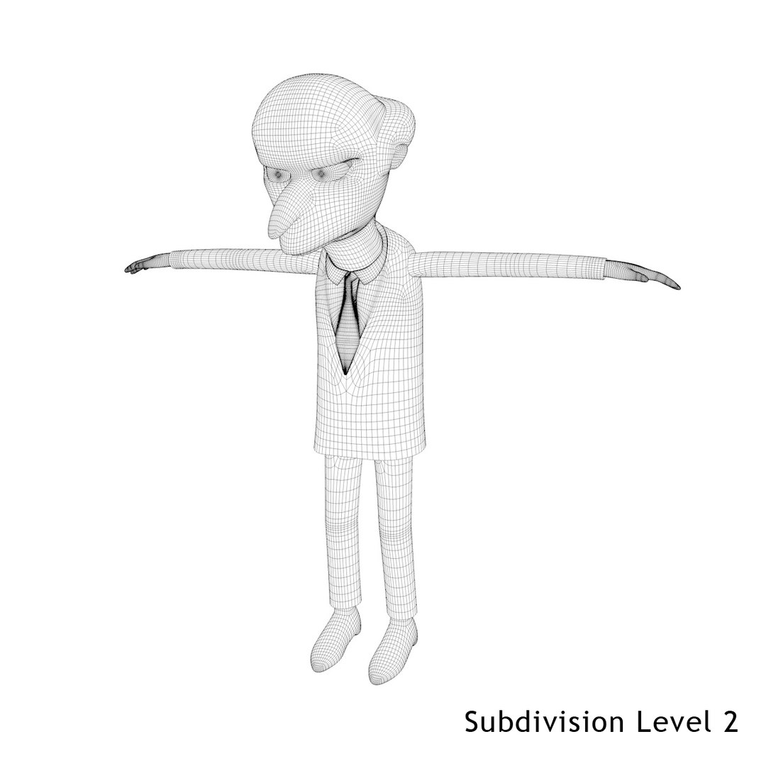 Mr Burns Simpsons Character 3d 3ds