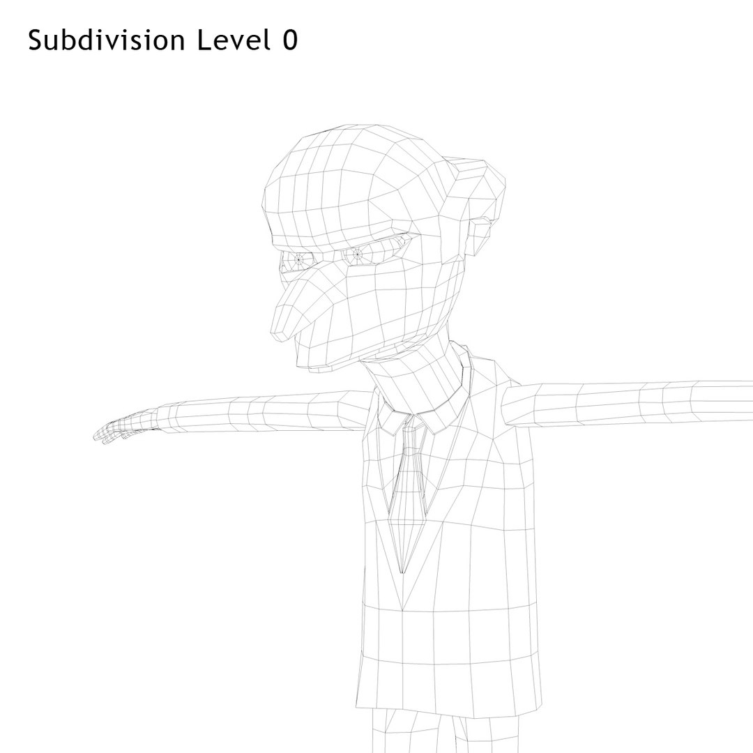 Mr Burns Simpsons Character 3d 3ds