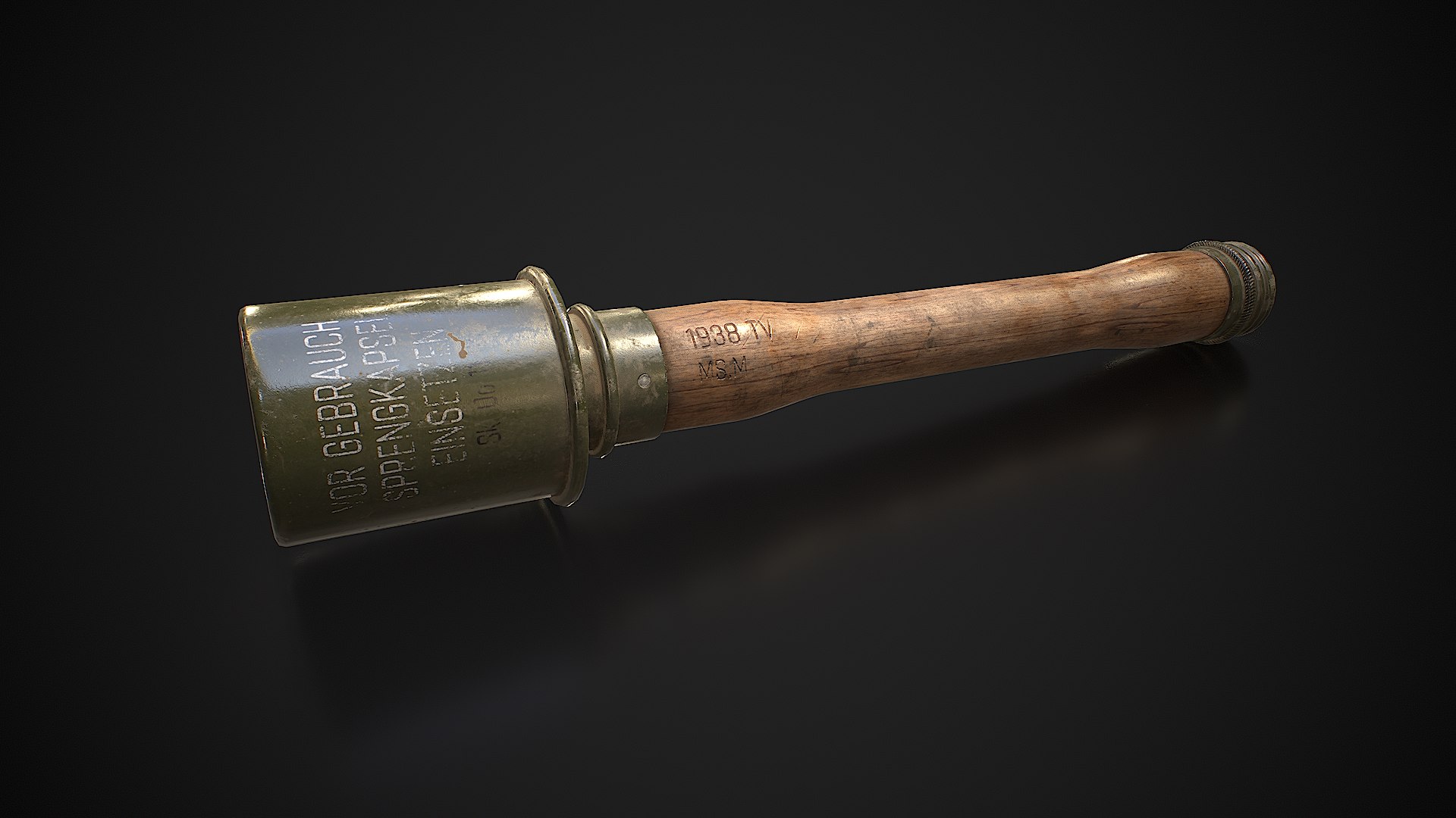 German Hand Grenade Stielhandgranaten 24 Low-poly Model - TurboSquid ...