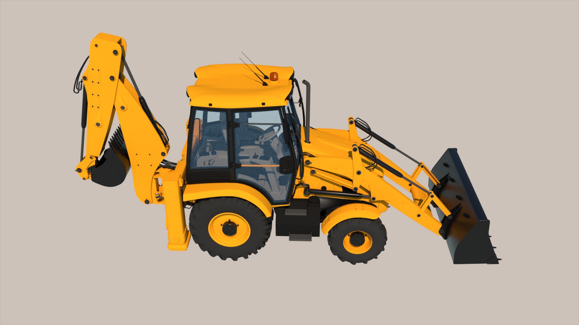 Backhoe Loader 3D Model - TurboSquid 1946640