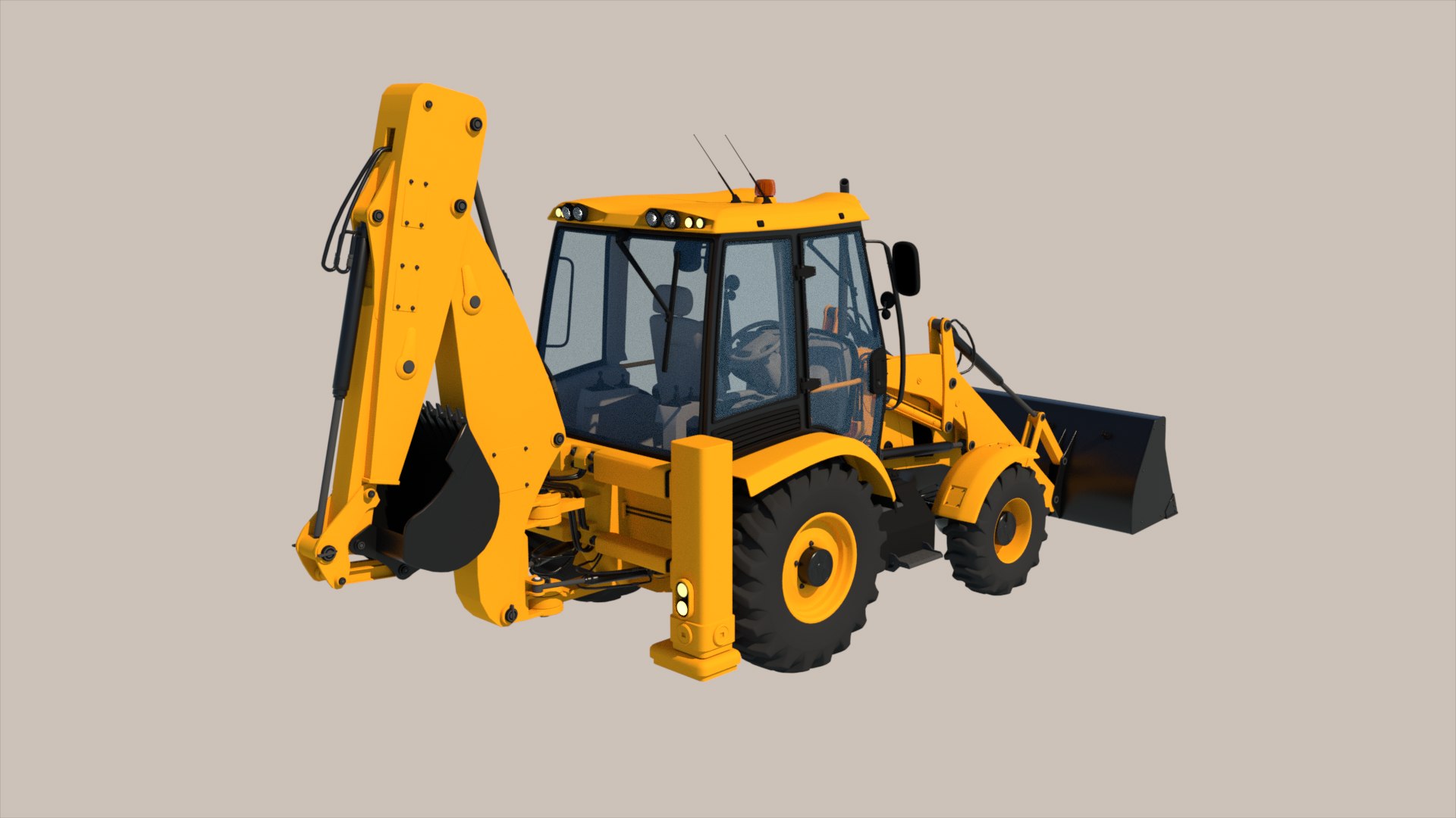 Backhoe Loader 3D Model - TurboSquid 1946640