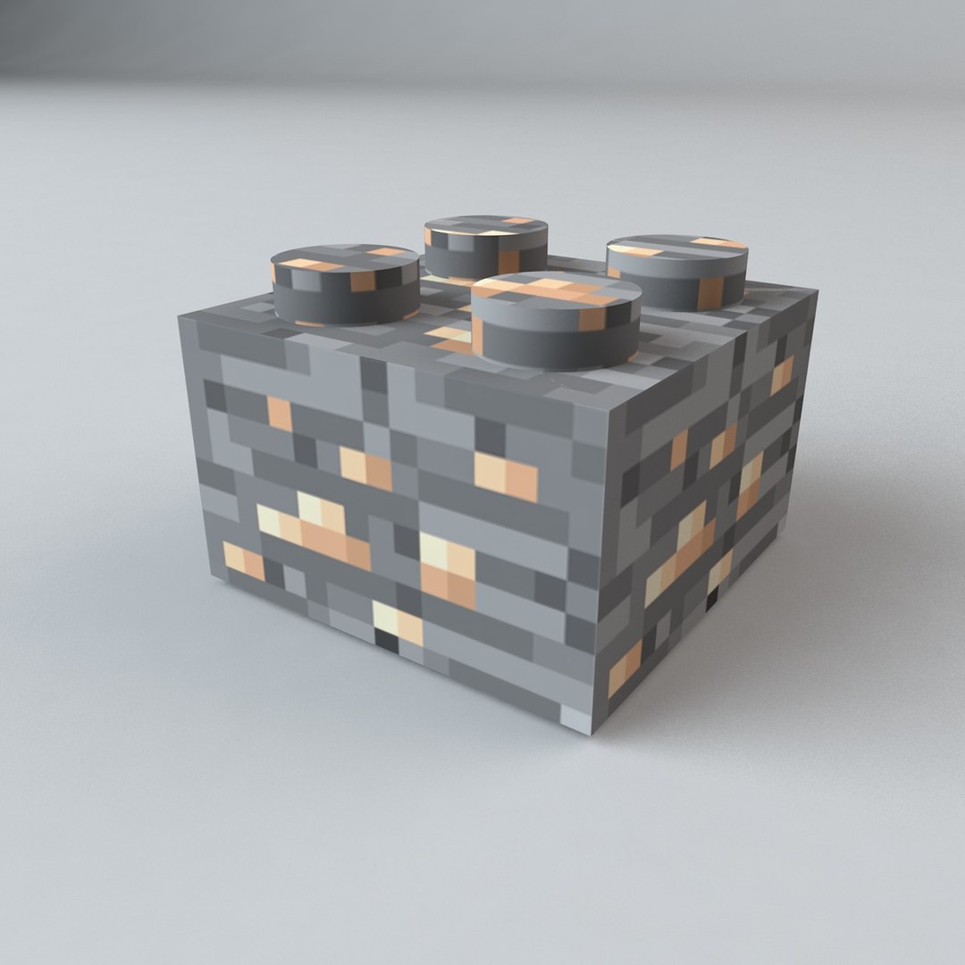 3d Model Minecraft Legos Block