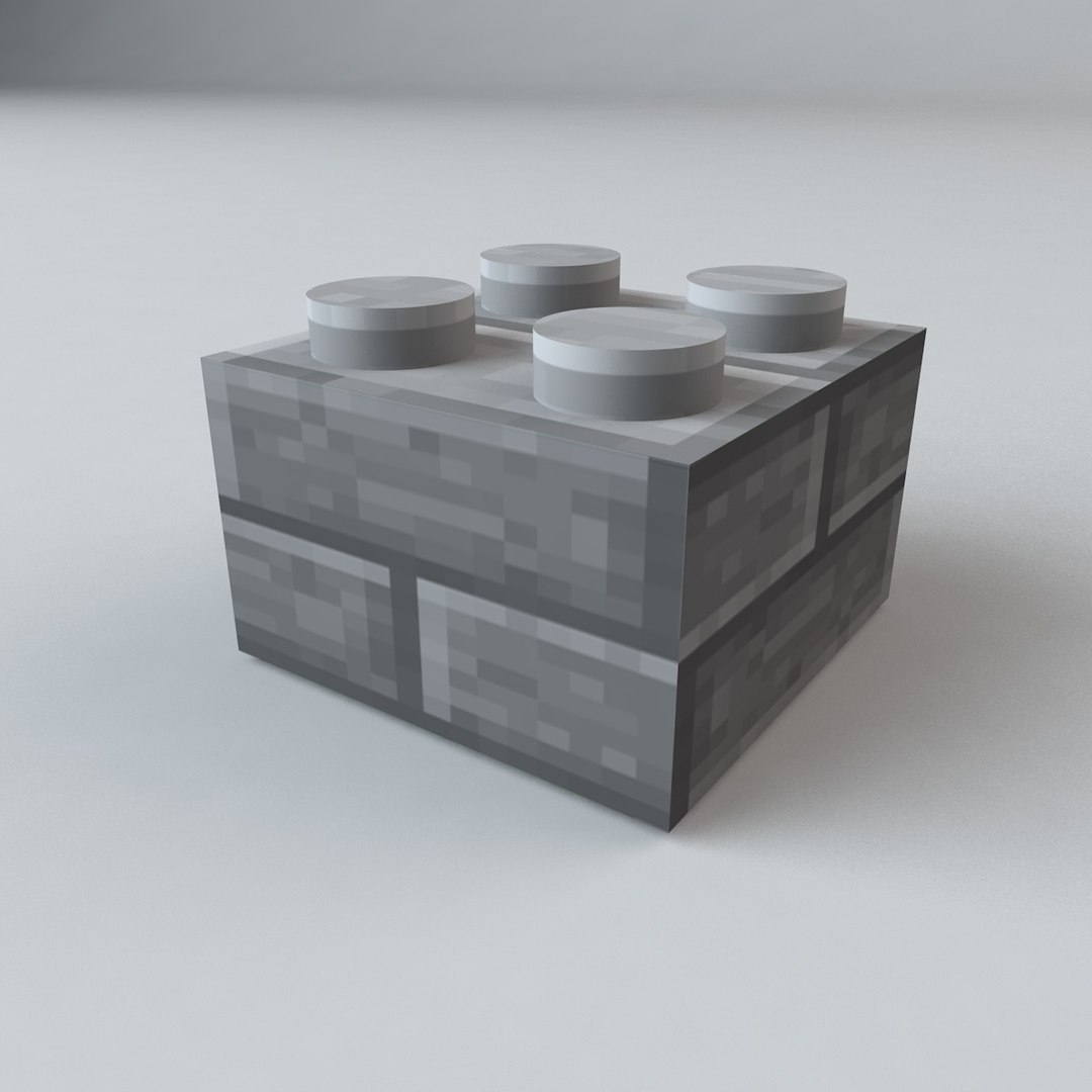 3d Model Minecraft Legos Block