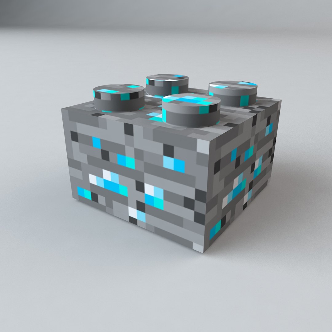 3d Model Minecraft Legos Block
