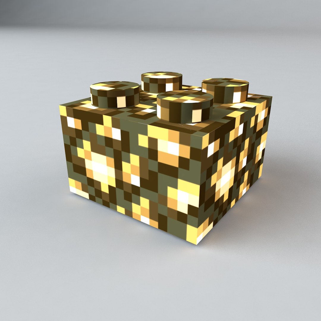 3d Model Minecraft Legos Block