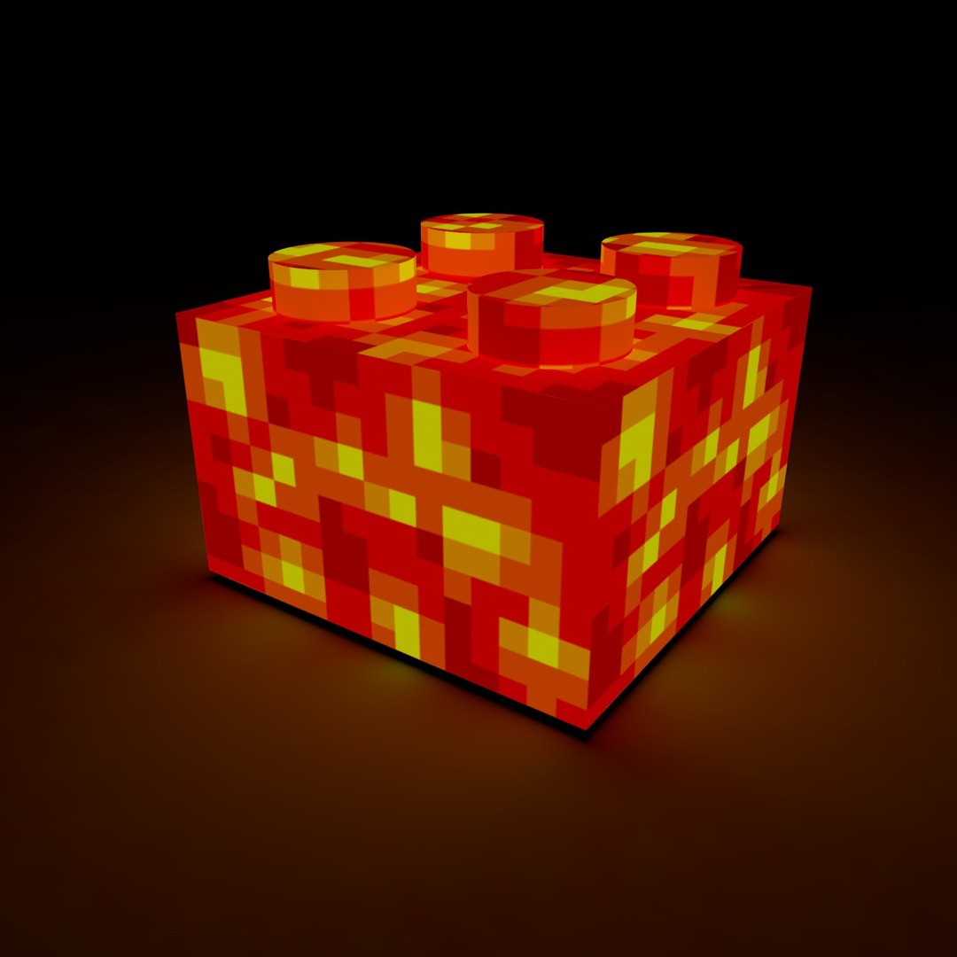 3d model minecraft legos block