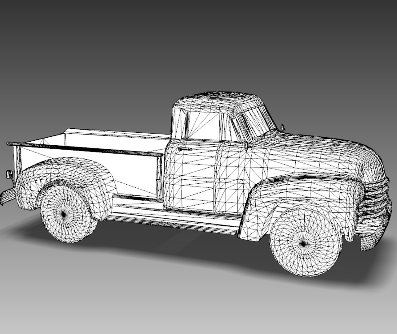 Generic retro pickup 3D model - TurboSquid 1429082