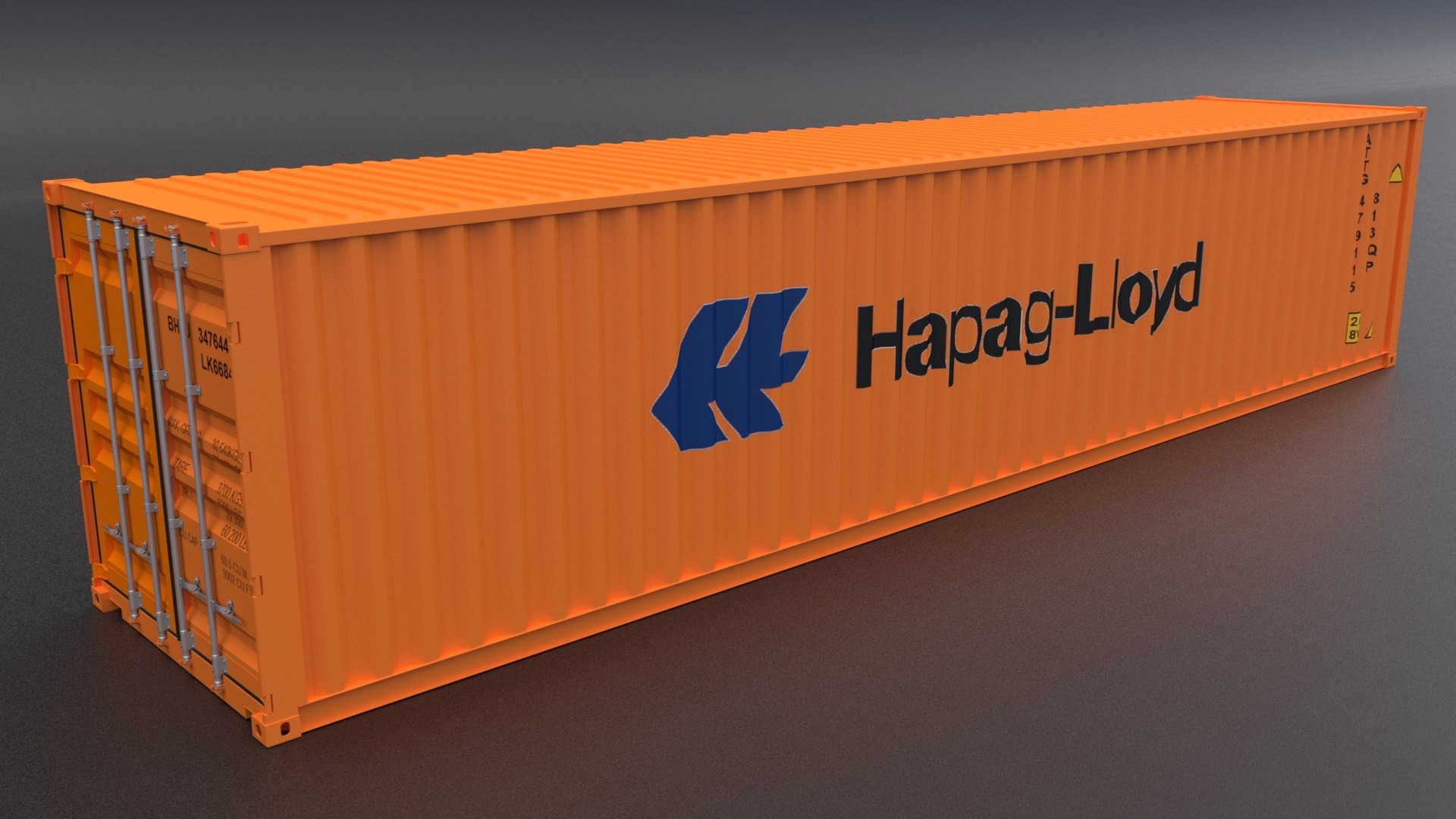 Hapag lloyd container 3D - TurboSquid 1565616