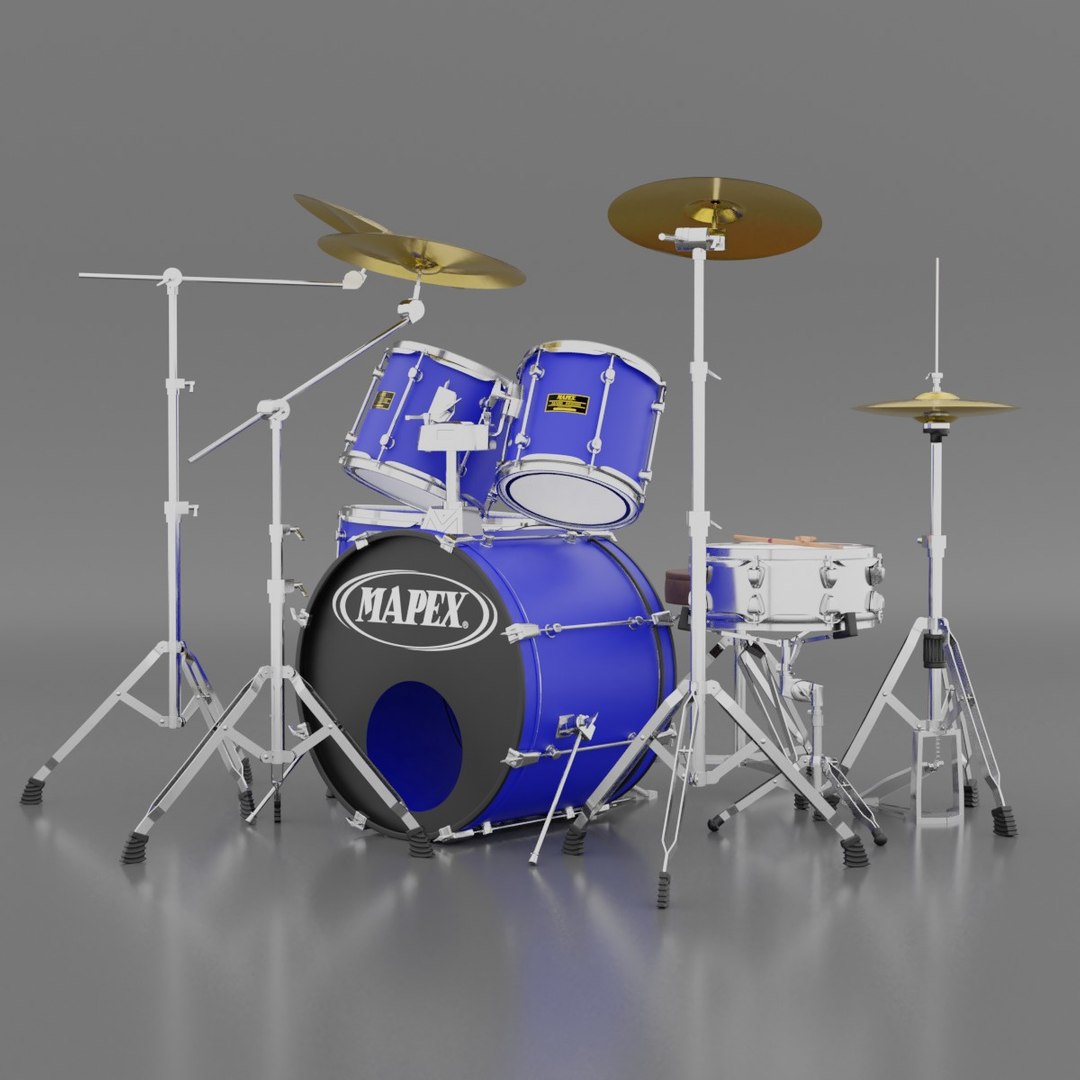 3D drum kit model - TurboSquid 1533867