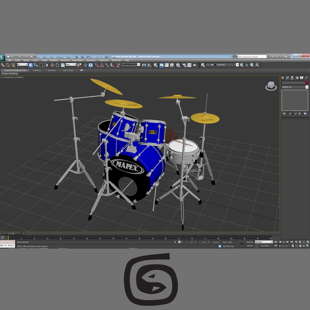 3D drum kit model - TurboSquid 1533867