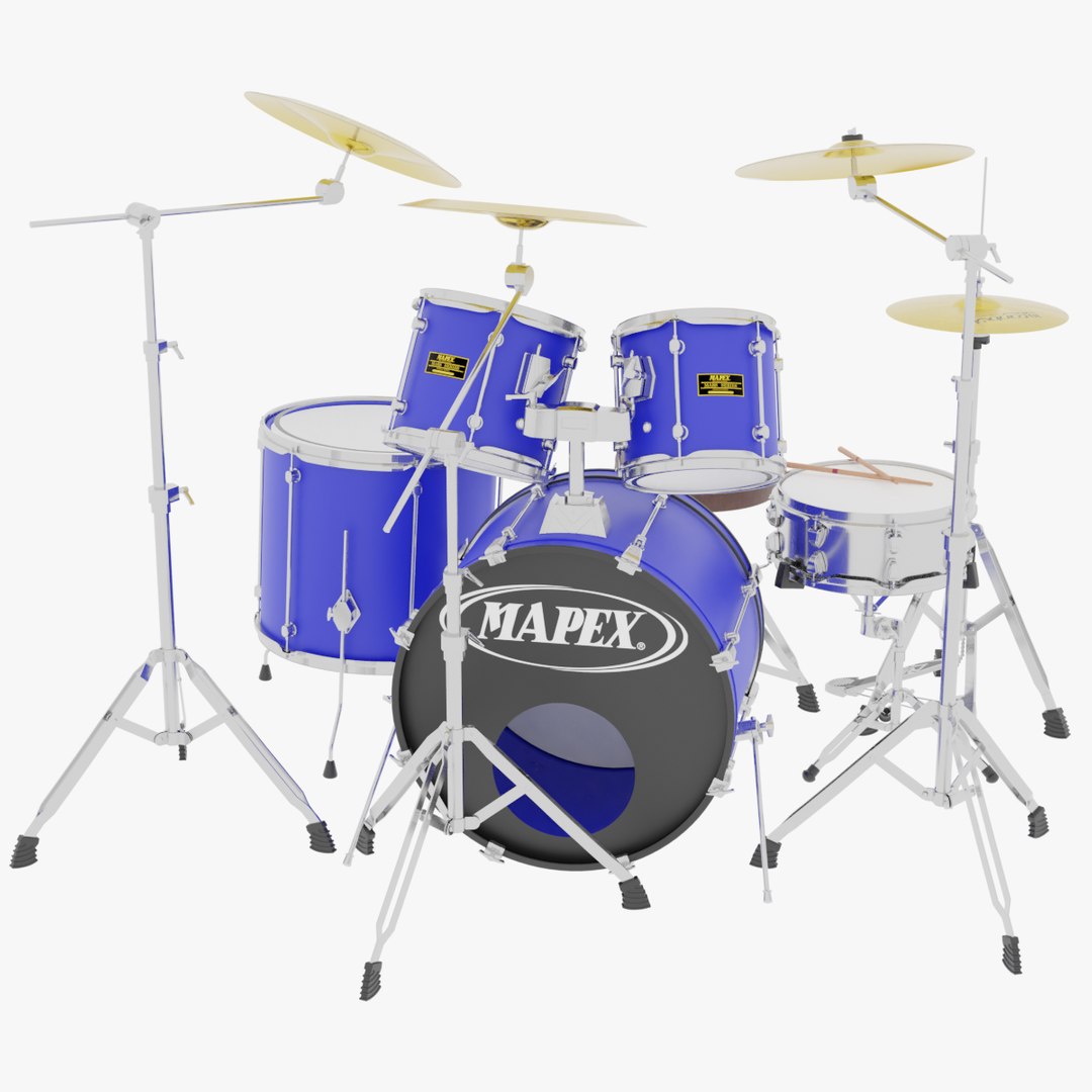 3D drum kit model - TurboSquid 1533867
