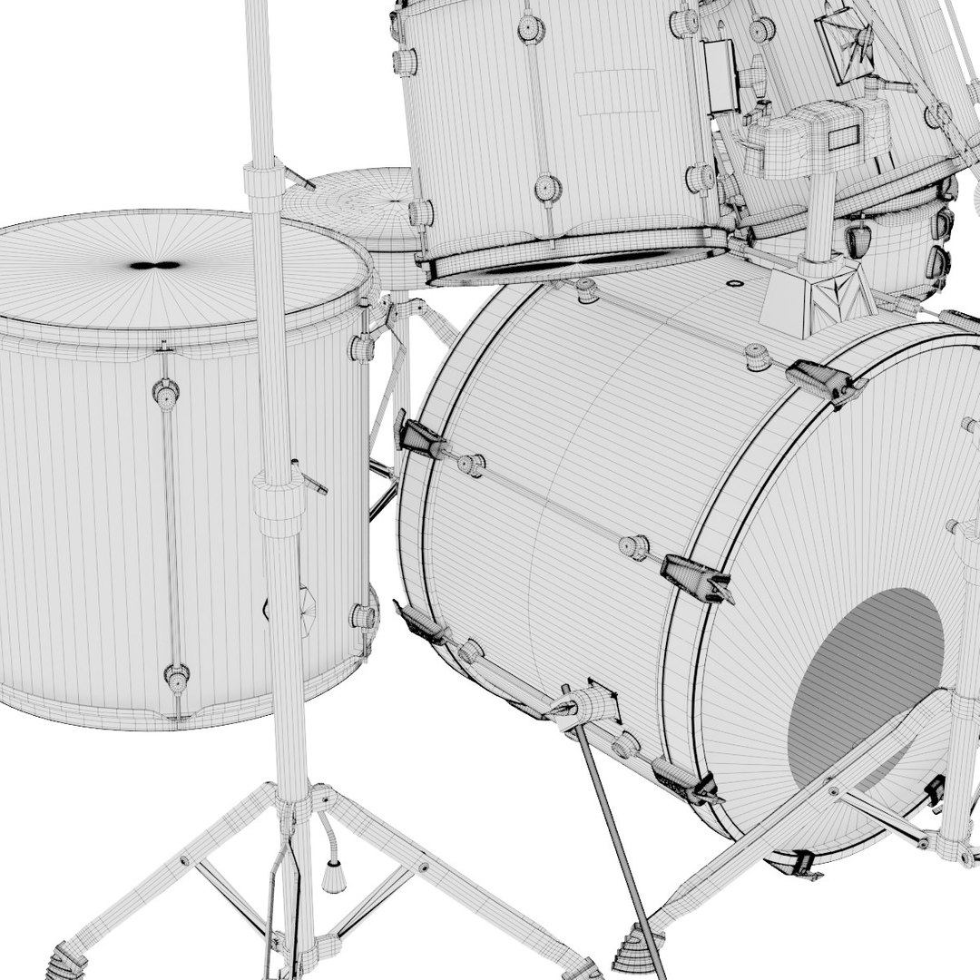 3D drum kit model - TurboSquid 1533867