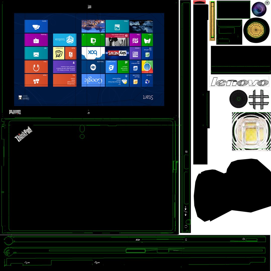 3d Model Lenovo Thinkpad 2