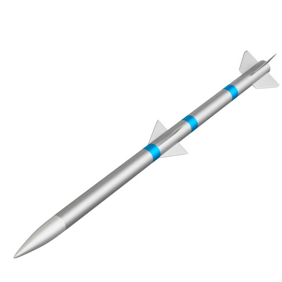 pbr uv-textured aim-120 amraam missile 3d model