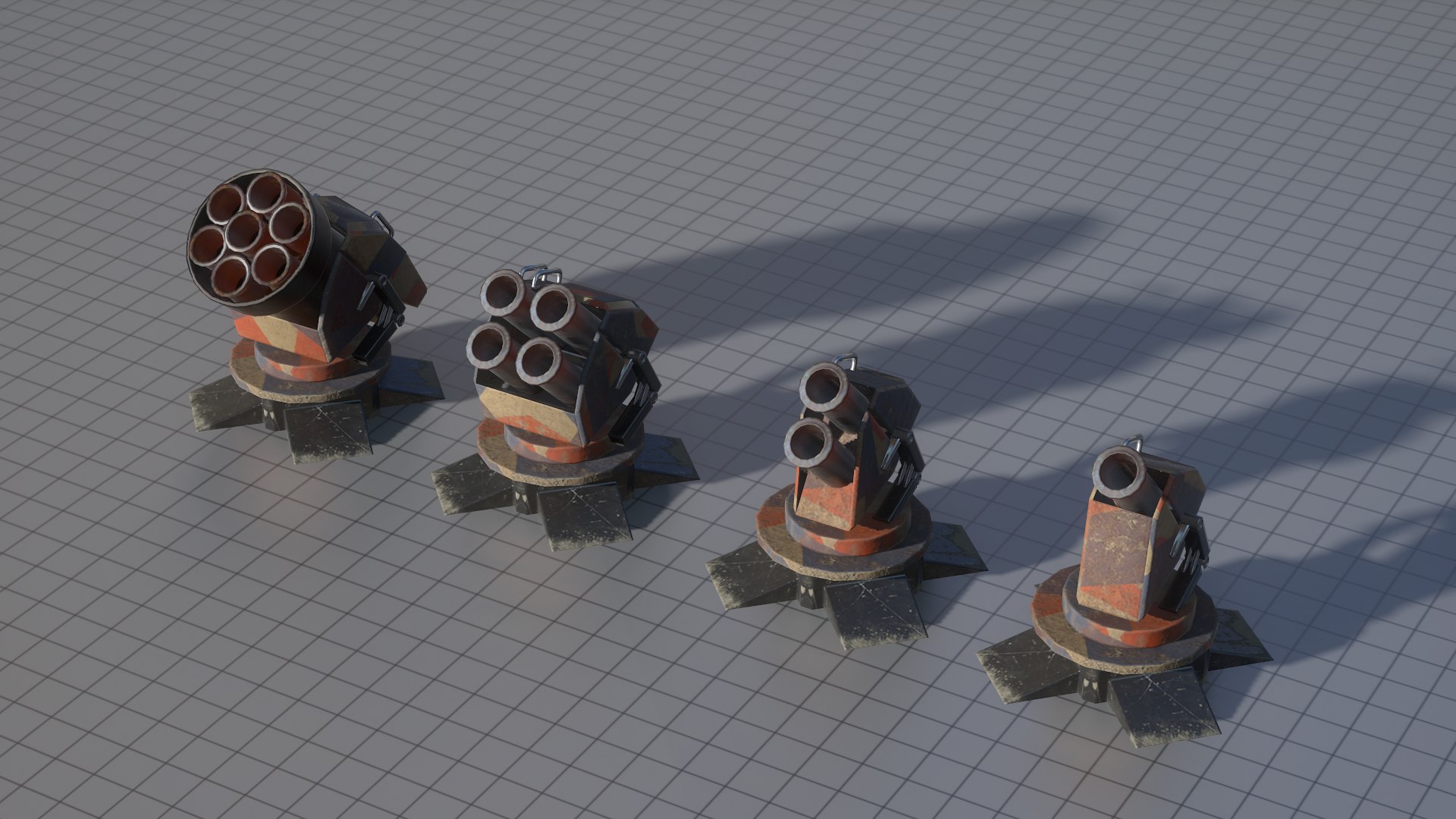 Turrets Mobile Pbr 3D Model - TurboSquid 1363322