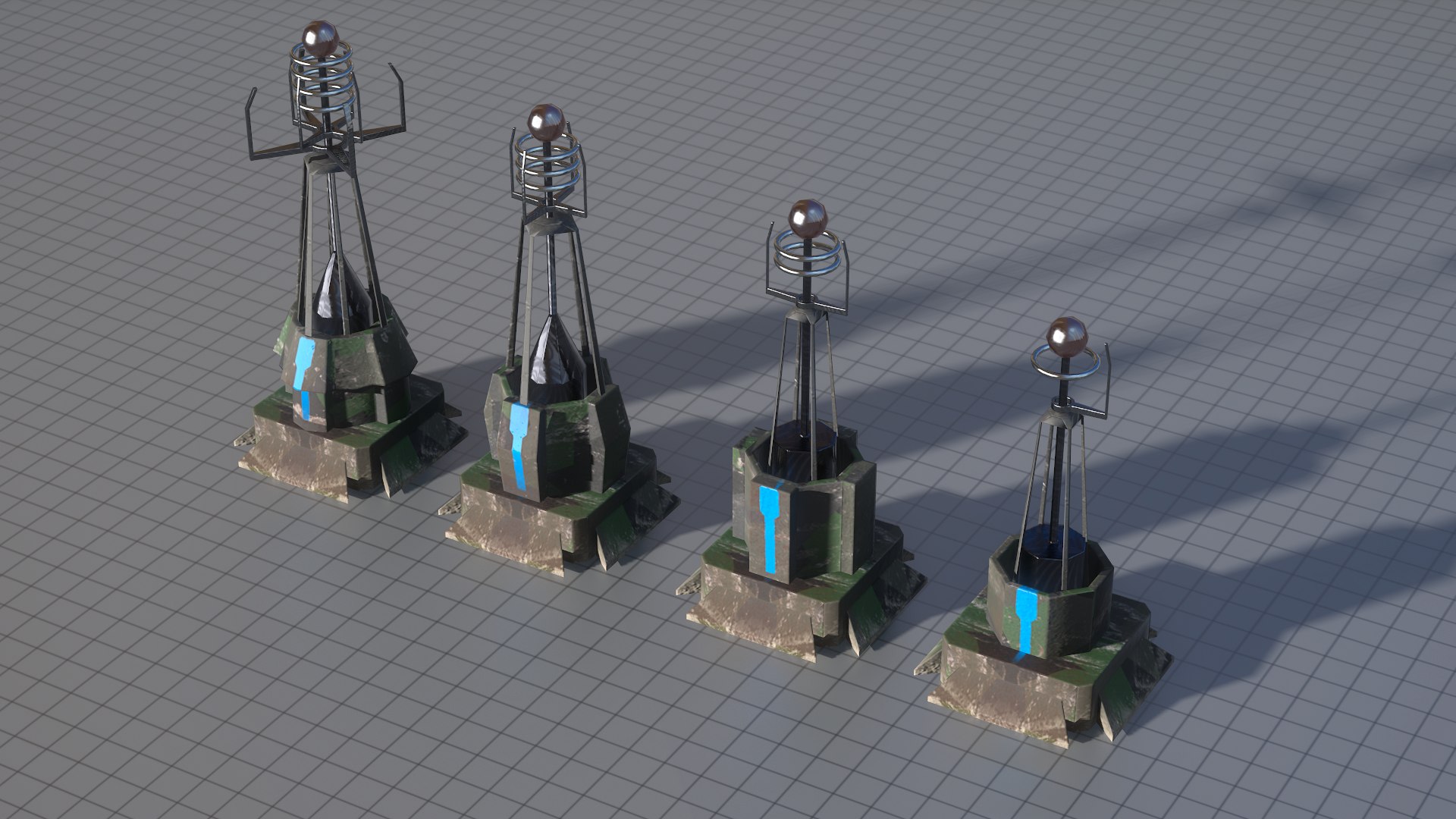 Turrets Mobile Pbr 3D Model - TurboSquid 1363322