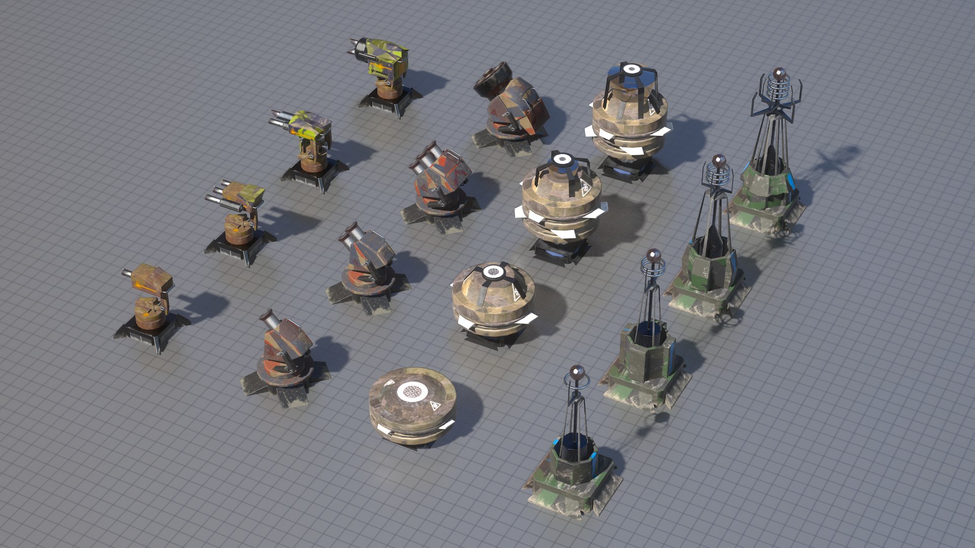 Turrets Mobile Pbr 3D Model - TurboSquid 1363322