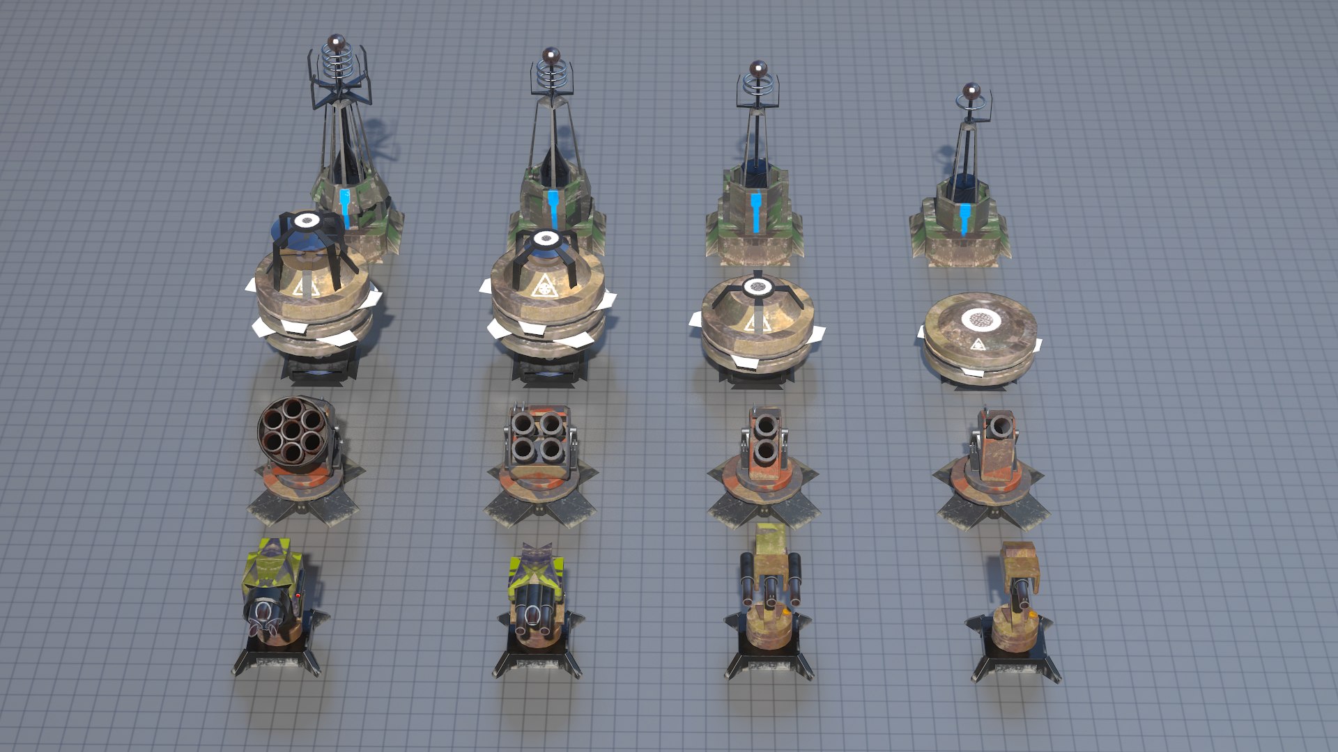 Turrets Mobile Pbr 3D Model - TurboSquid 1363322