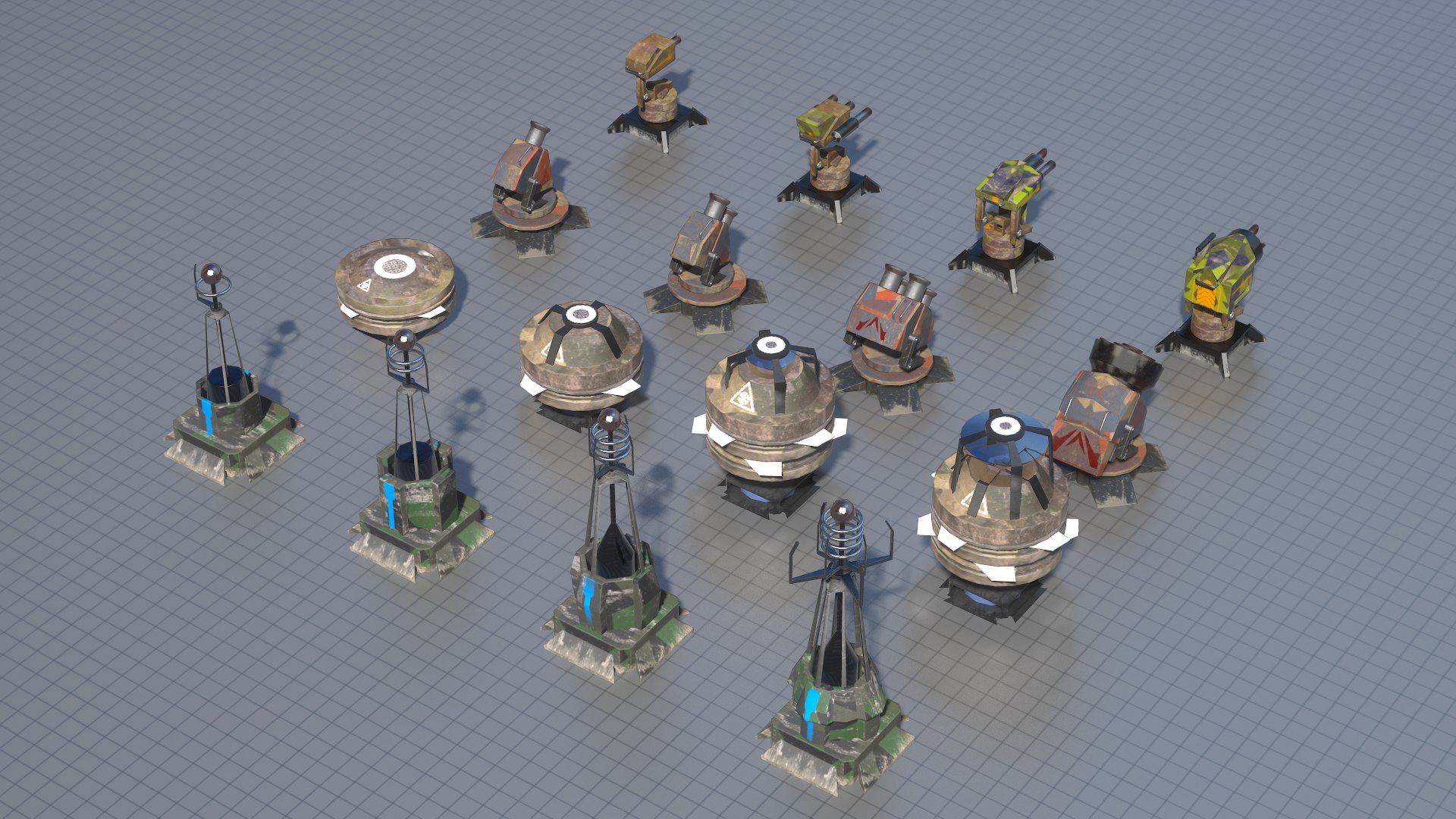 Turrets Mobile Pbr 3D Model - TurboSquid 1363322