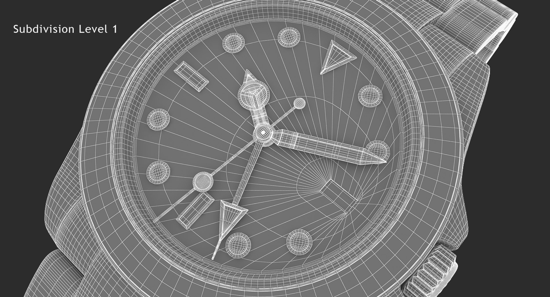 3d model realistic rolex explorer ii