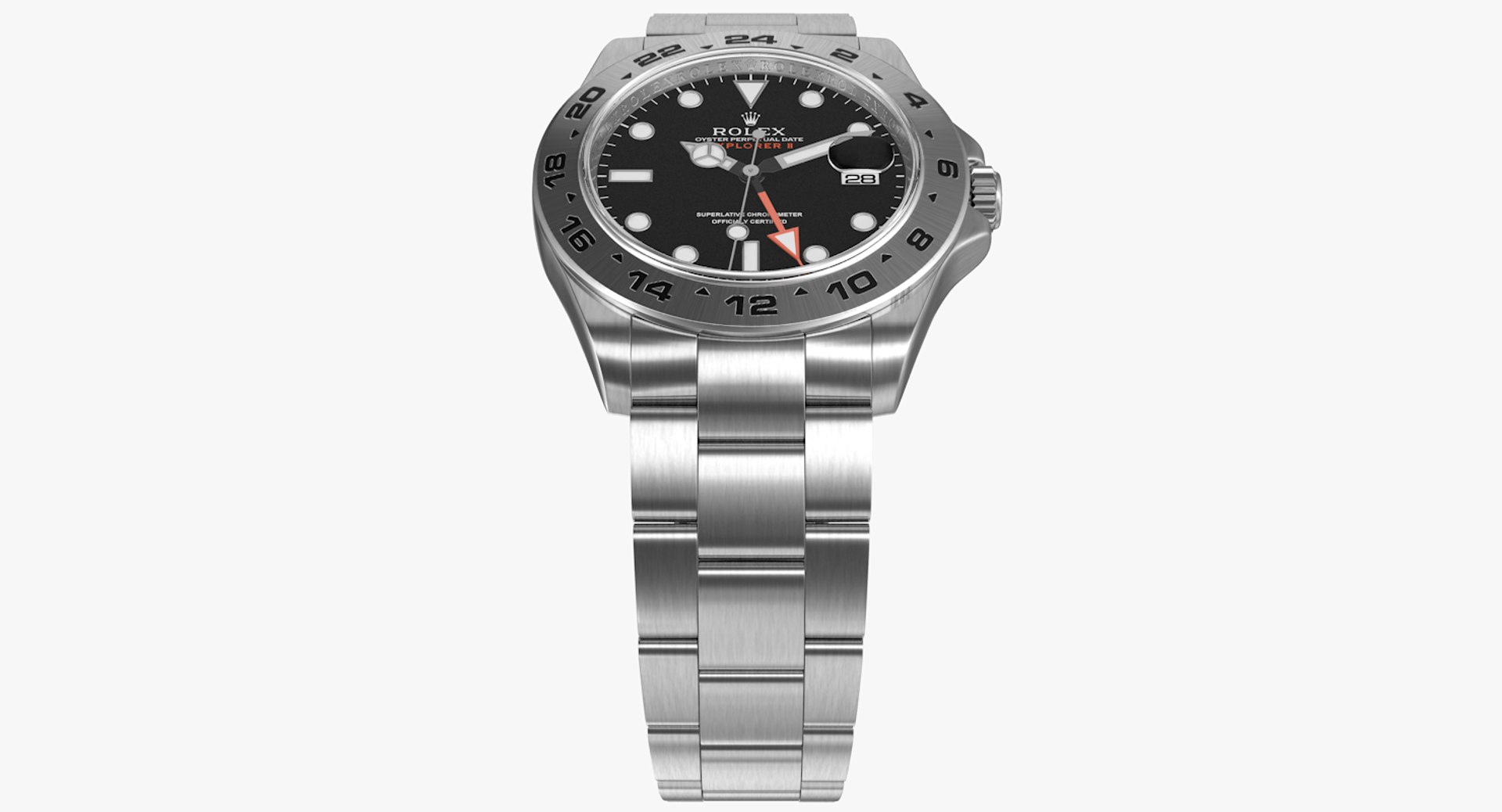 3d model realistic rolex explorer ii