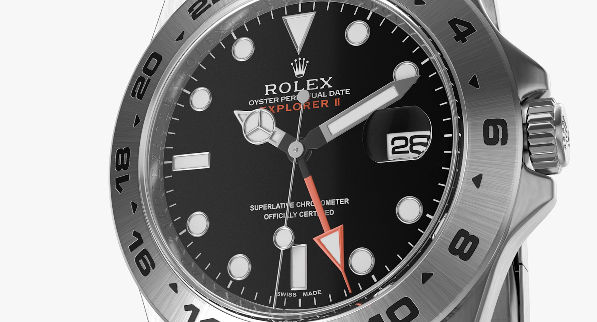 3d model realistic rolex explorer ii