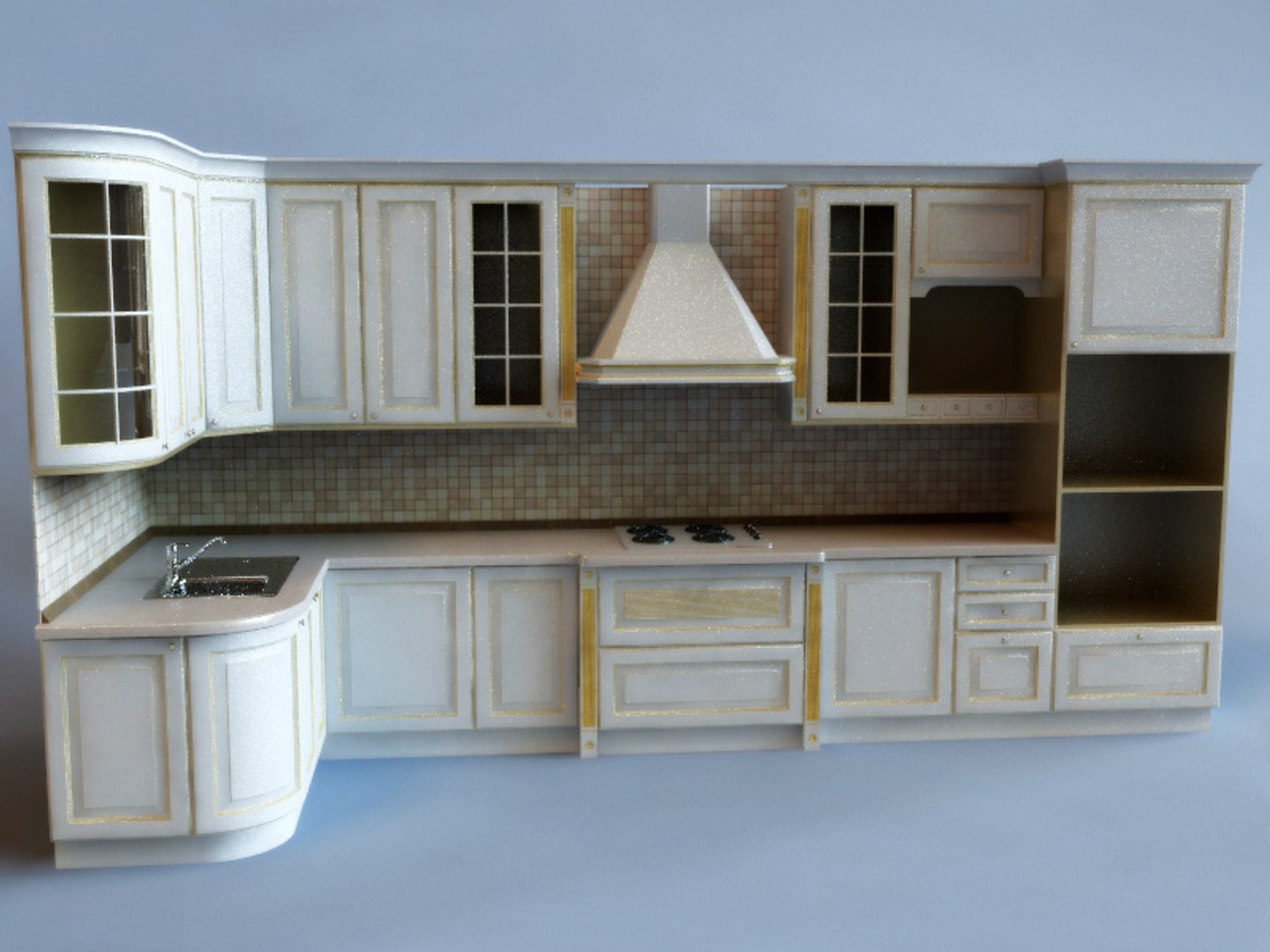 Kitchen Interior 3d 3ds