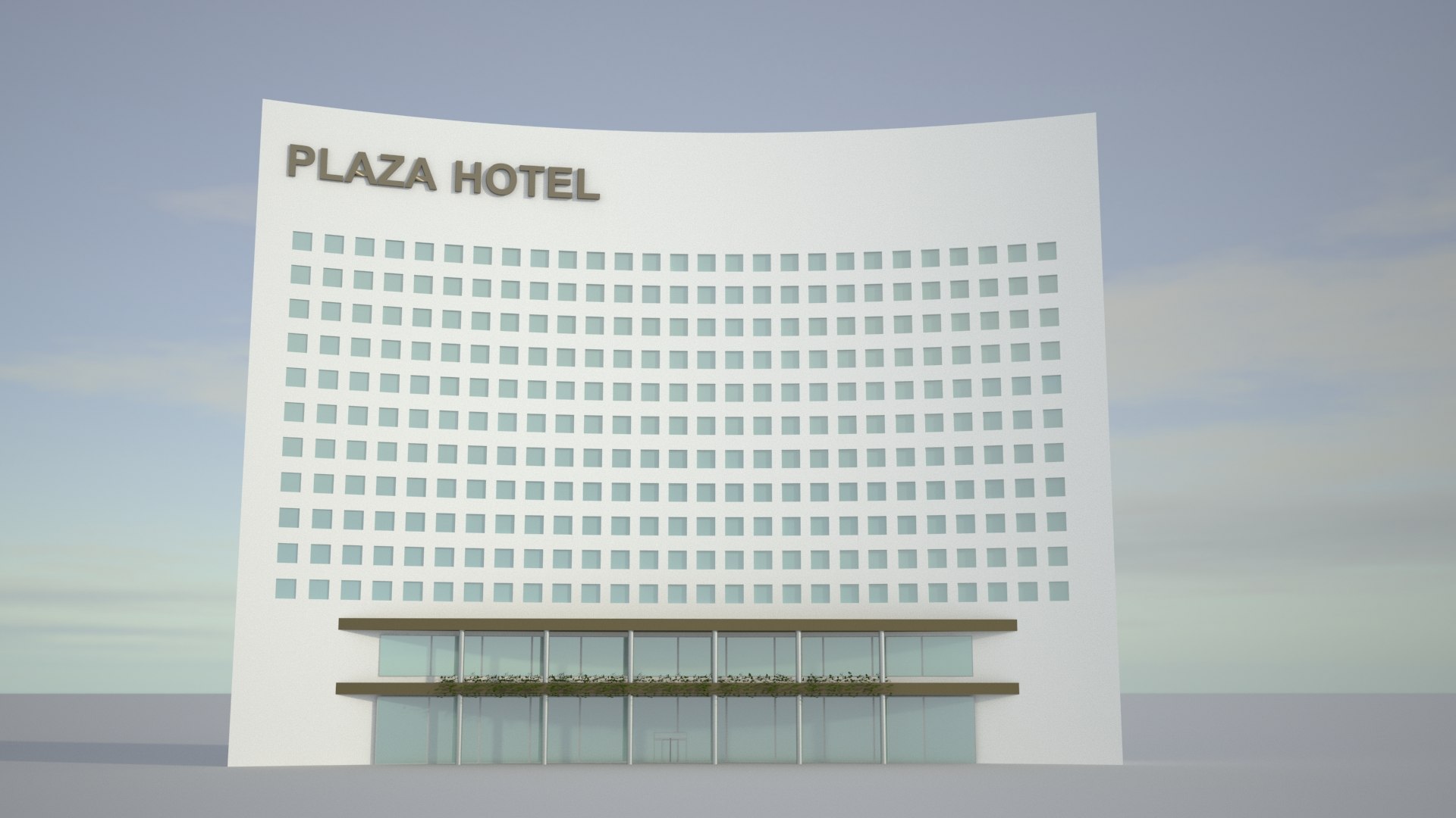 3D Realistic Hotel Architecture Proxy Model - TurboSquid 1307100