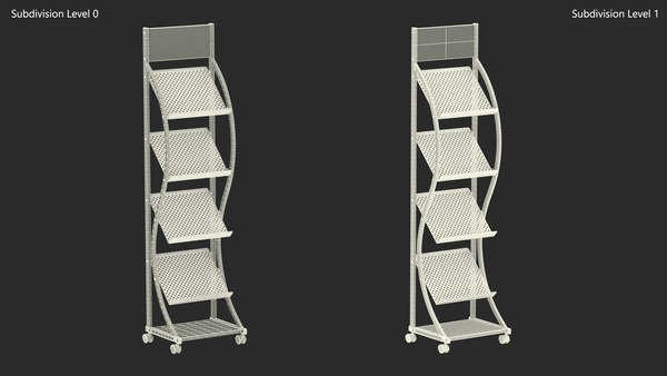 modelo 3d Mockup Magazine Rack Aluminium - TurboSquid 2068988