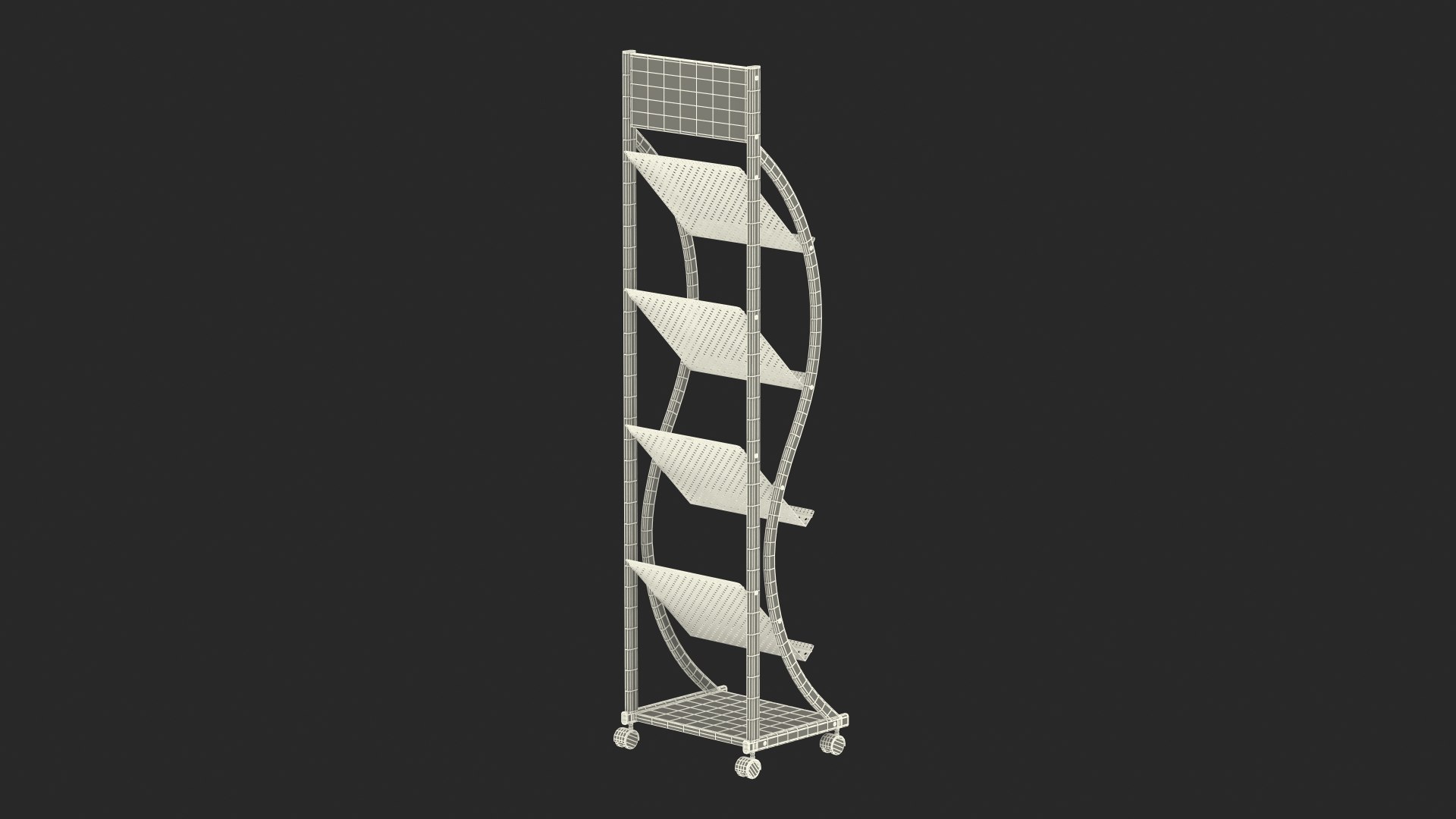 3D Mockup Magazine Rack Aluminium - TurboSquid 2068988
