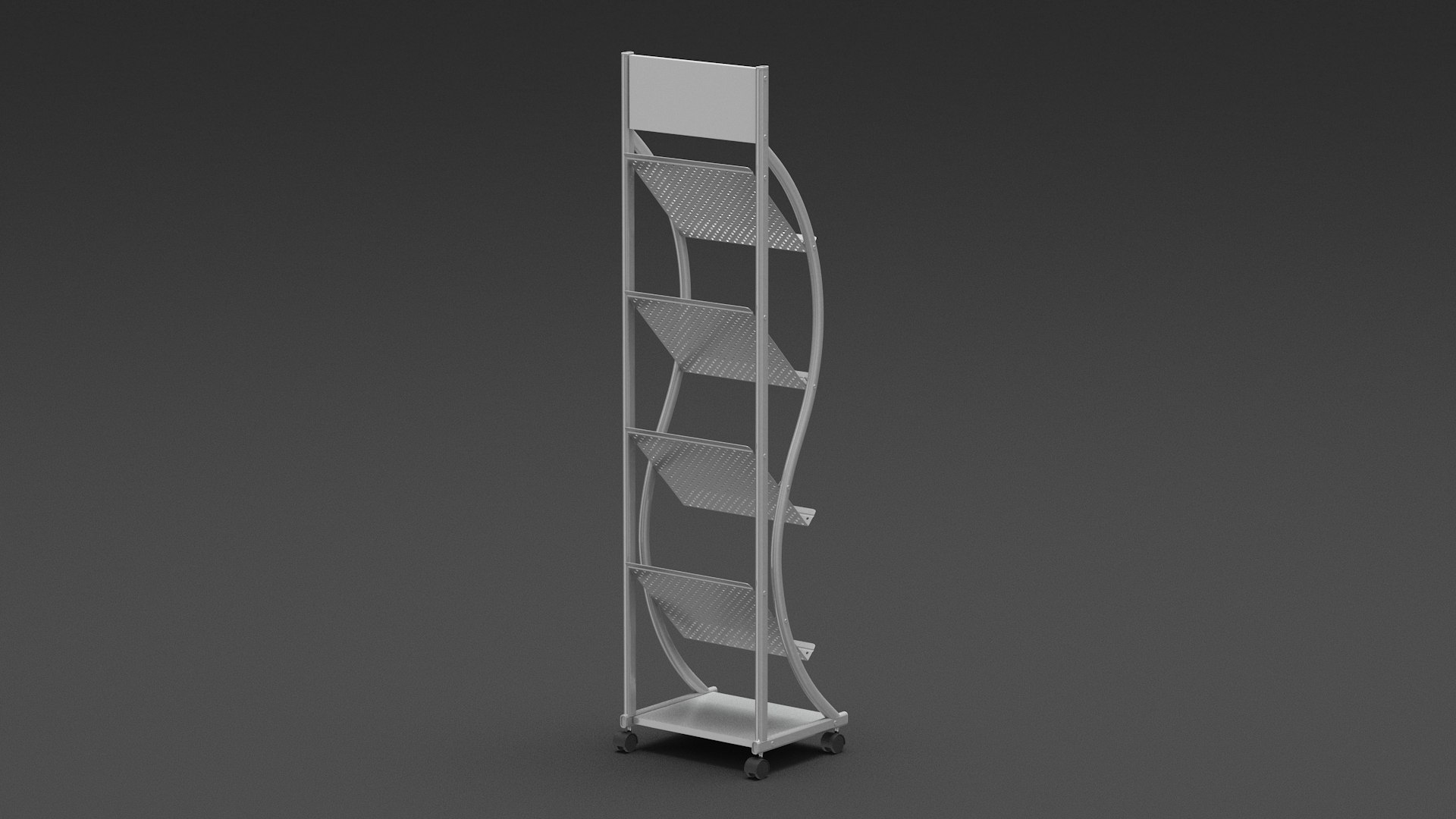 3D Mockup Magazine Rack Aluminium - TurboSquid 2068988