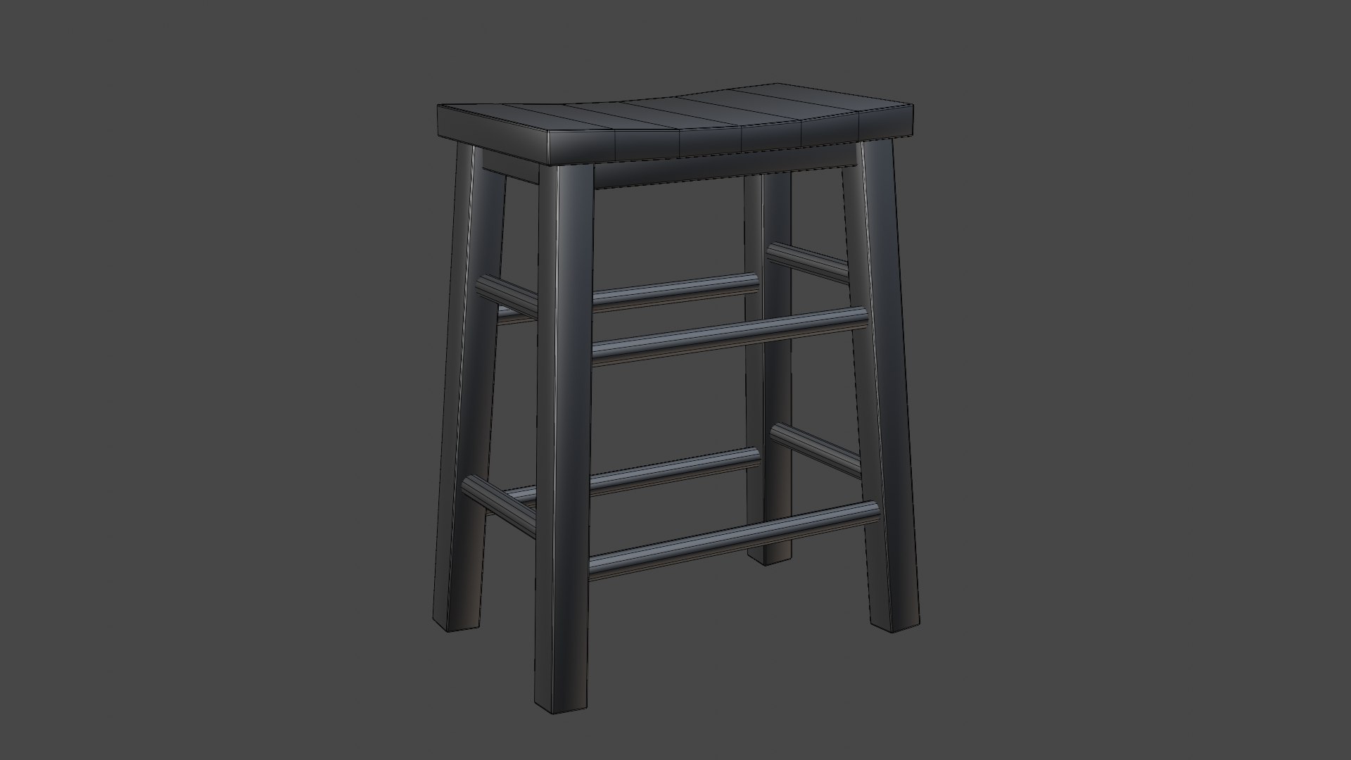 3D Model Wooden Stool - TurboSquid 1910290